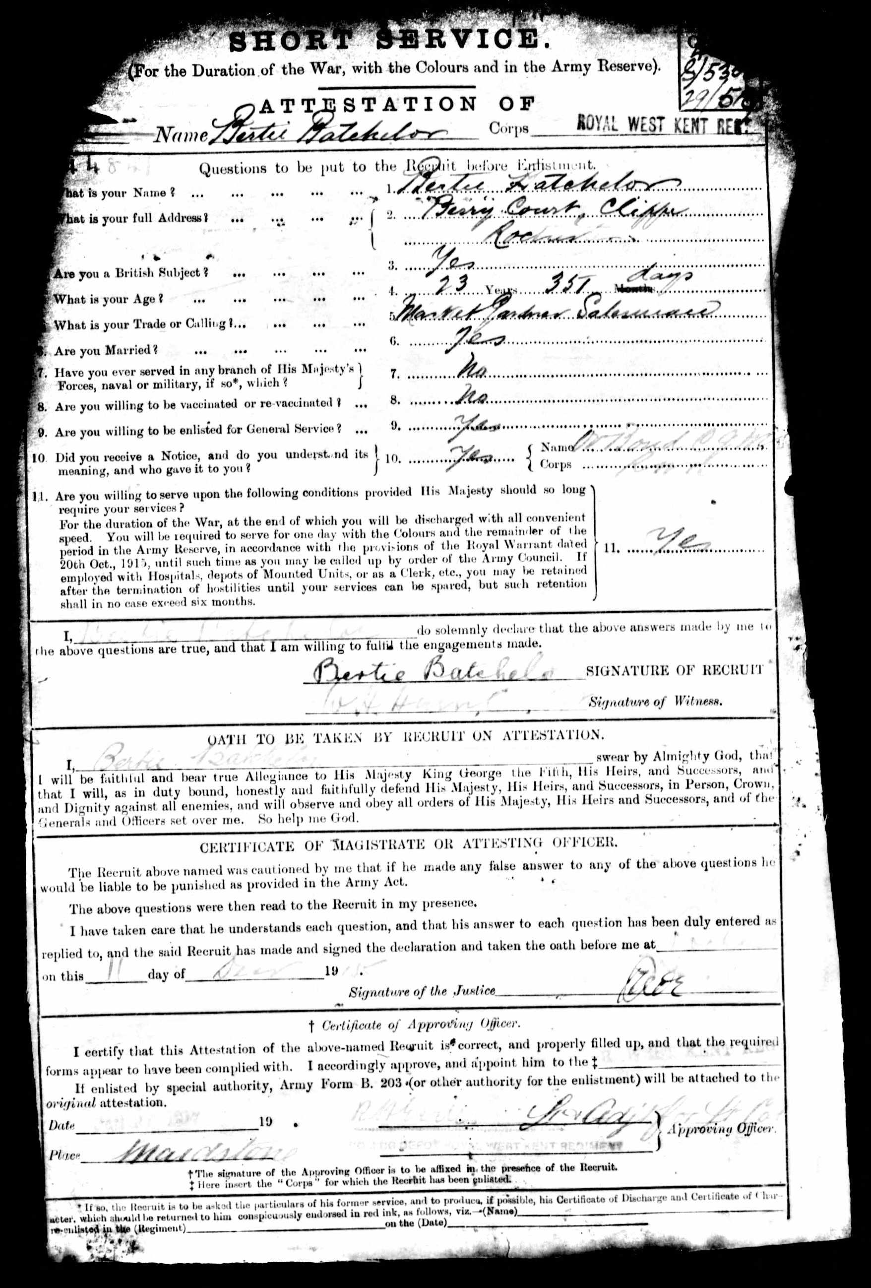 Bertie – Tracing a First World War Soldier – Genealogy Jude